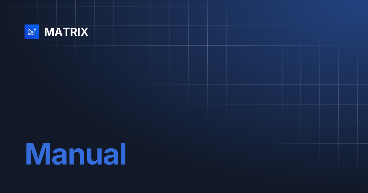 Manual | MATRIX